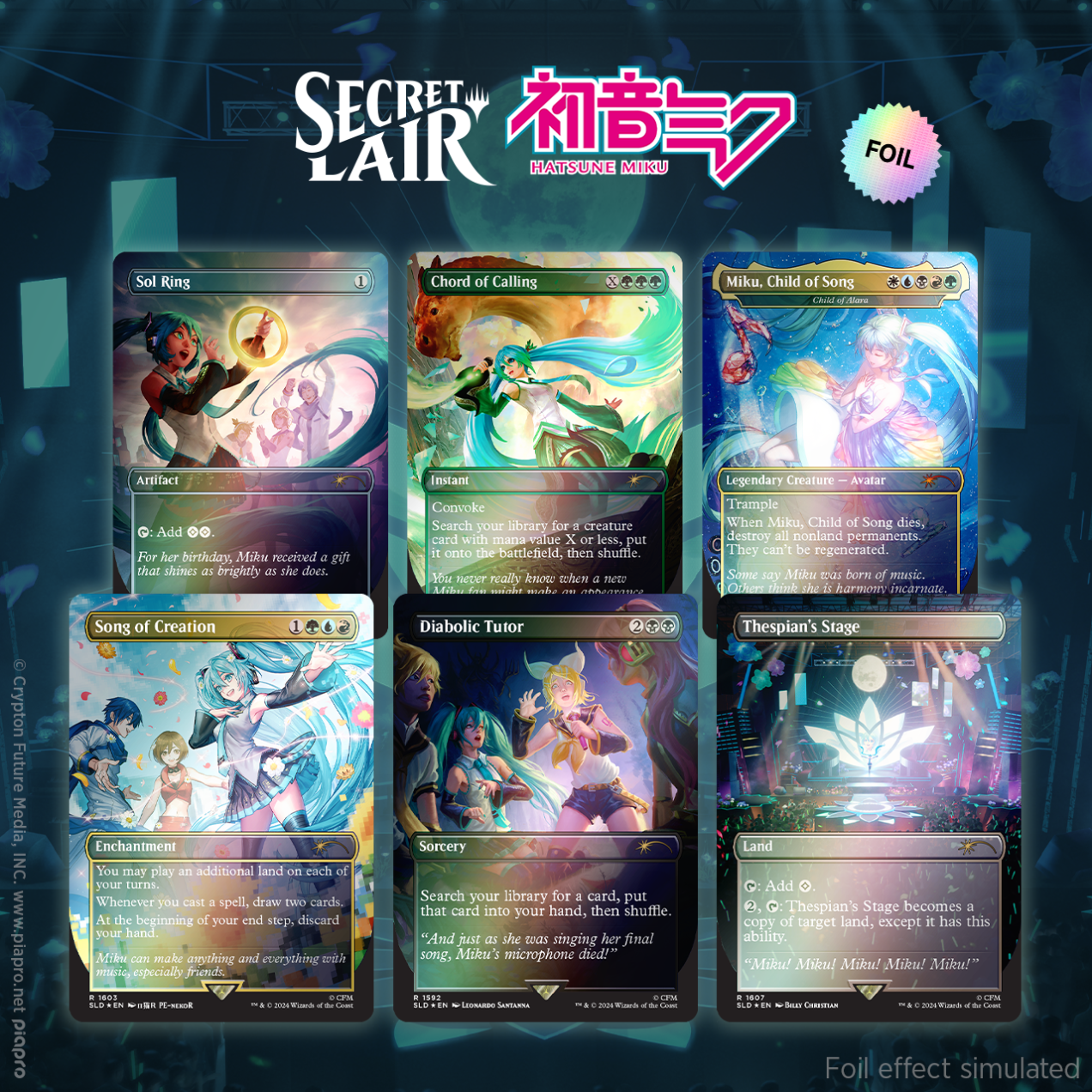 Secret Lair Hatsune Miku Digital Sensation ENGLISH RAINBOW FOIL ...