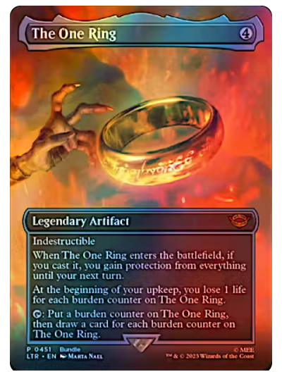The One Ring - The Lord of the Rings Bundle BORDERLESS FOIL #451 ...